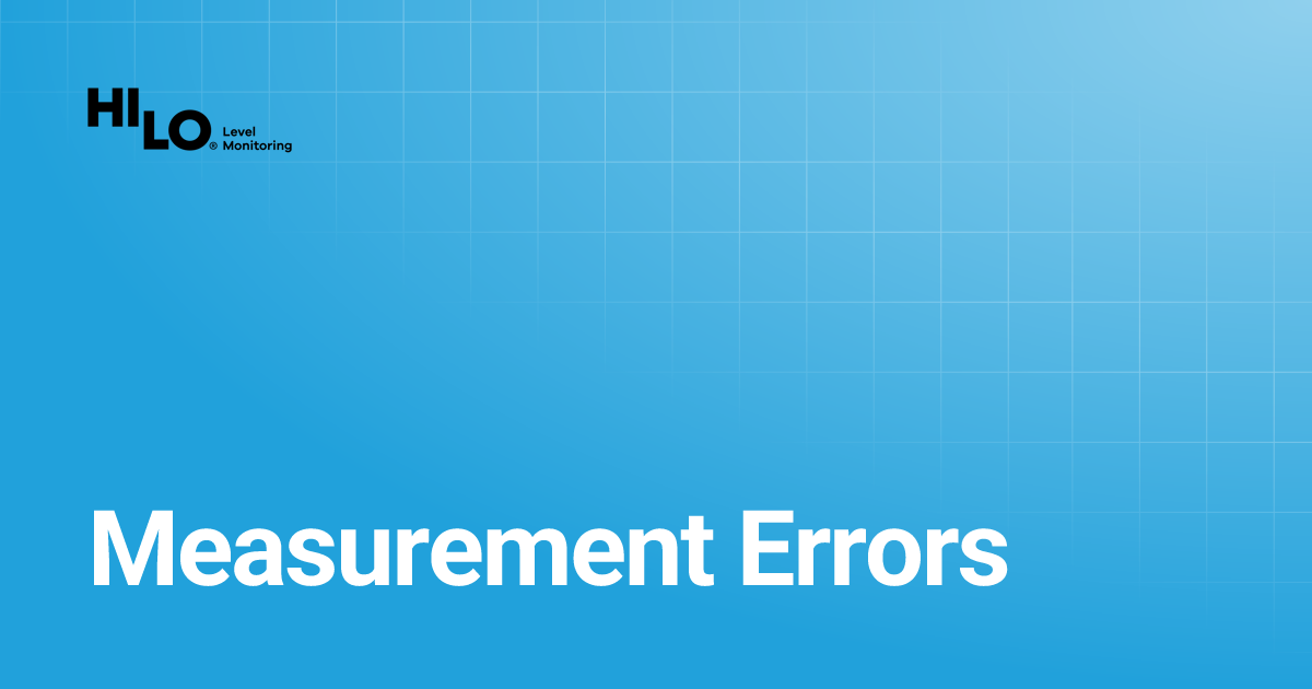 Measurement Errors | HiLo Help Docs (Previously Waterwatch)